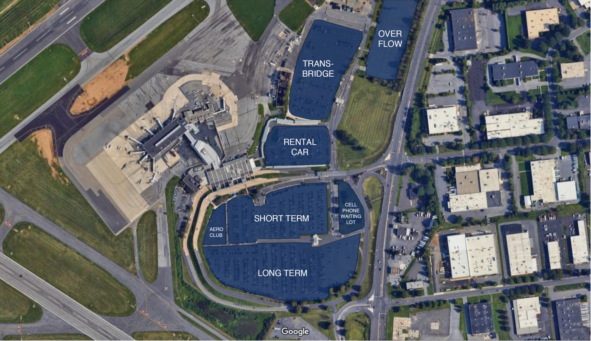 Terminal Roadway Map | Lehigh Valley International Airport (ABE)